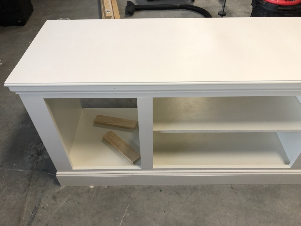 DIY Ballard Designs Inspired Media Stand - Frills and Drills